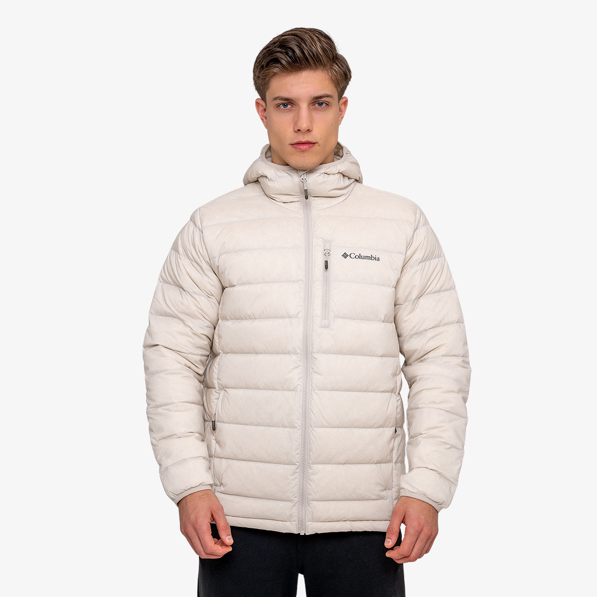 Columbia Drift Peak™ Stretch Down Hooded Jacket | Sport Vision ...